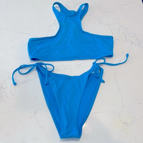 SKIMS | Swim | Skims High Neck Racer Back String Bikini M | Poshmark